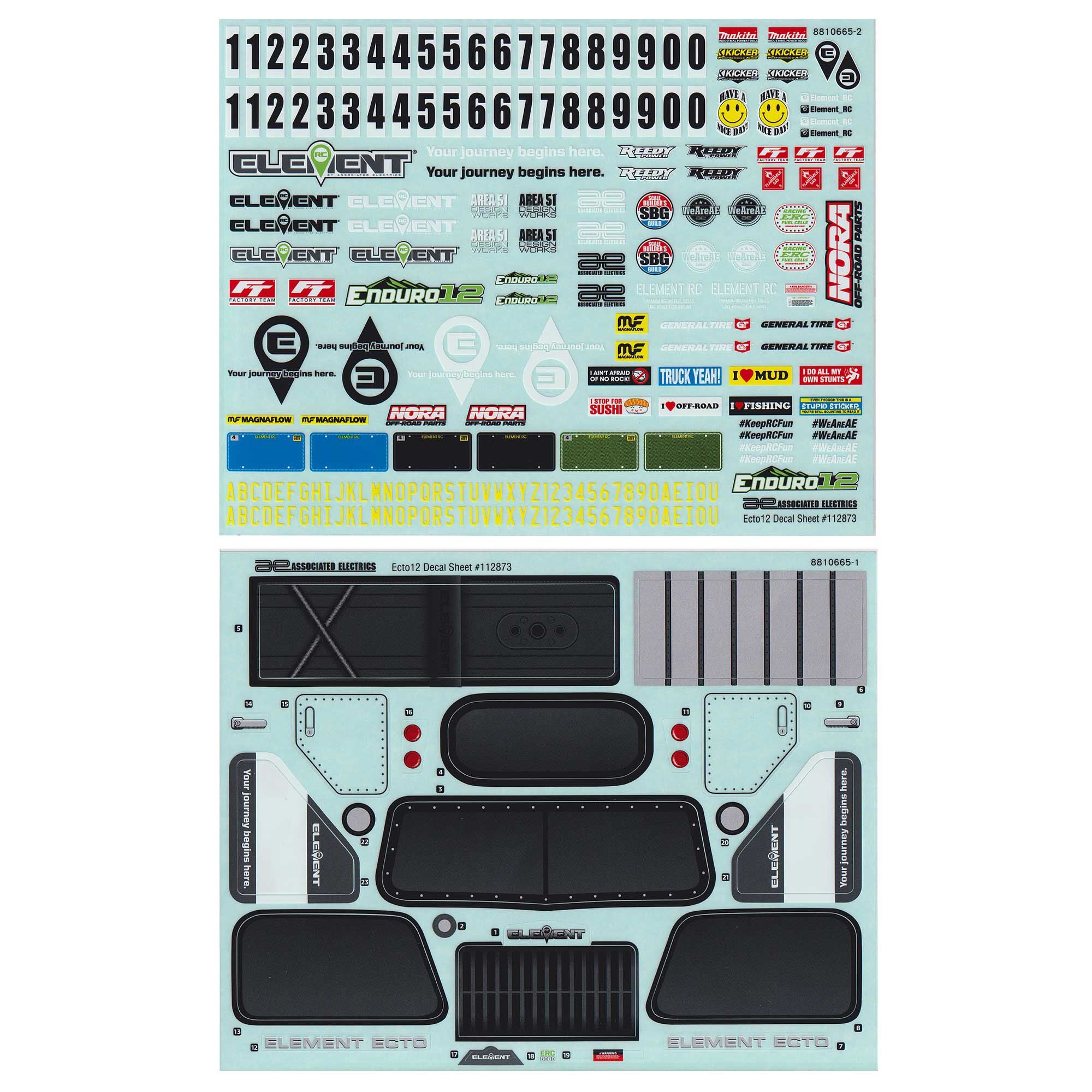 Enduro 12, Ecto Decal Sheet | Xtreme RC