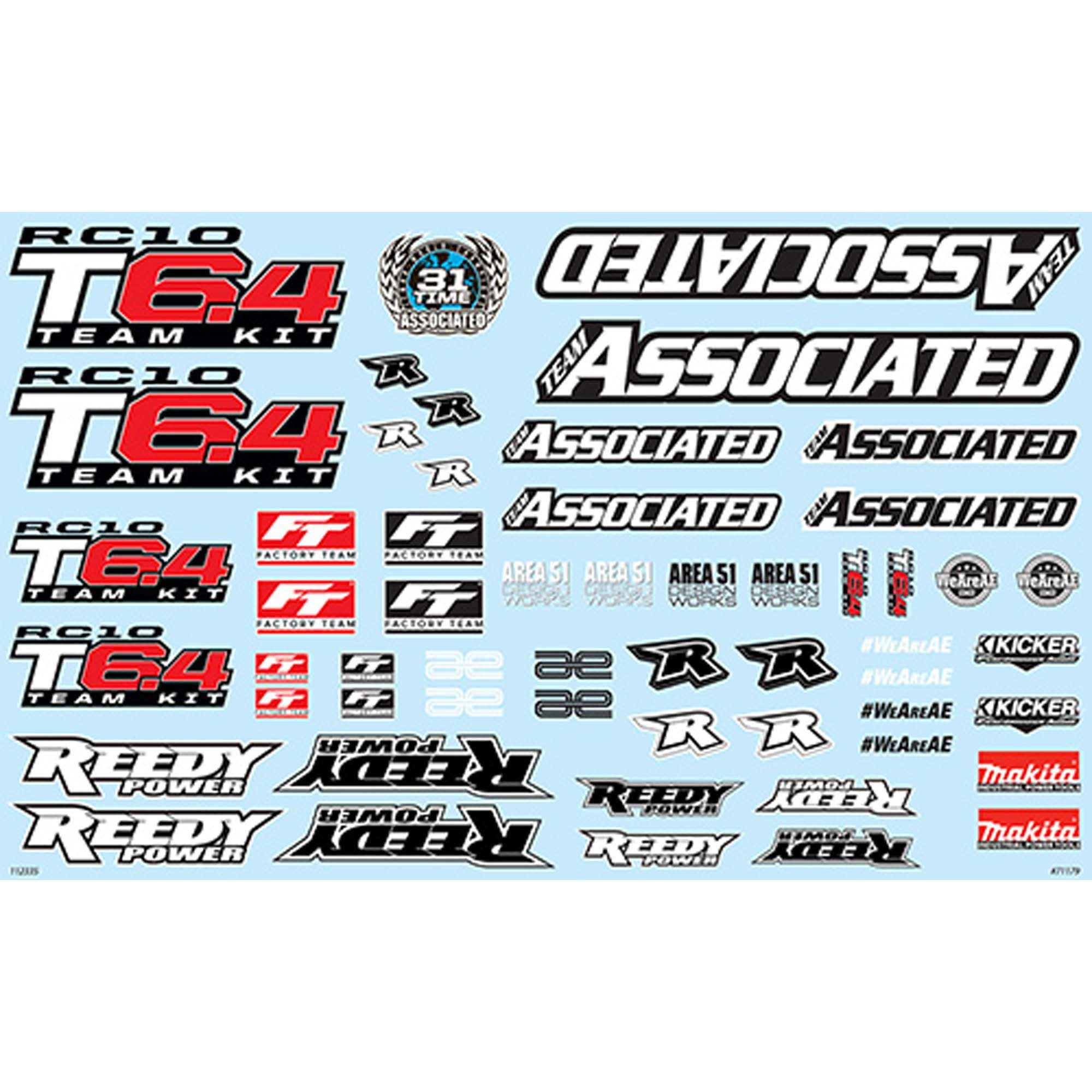 RC10T6.4 Decal Sheet | Xtreme RC
